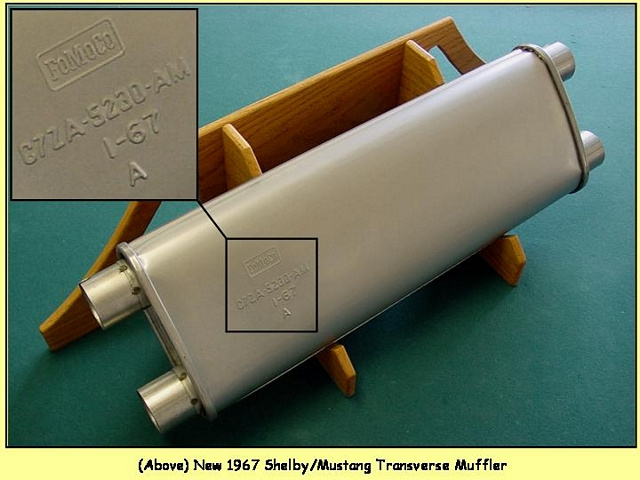 1967 Shelby GT-500/350 2-inch Transverse Muffler - $695/each + shipping