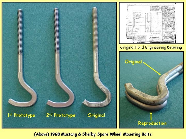 Mustang, Shelby, & Boss Spare Wheel Mounting Bolt - see description for ...