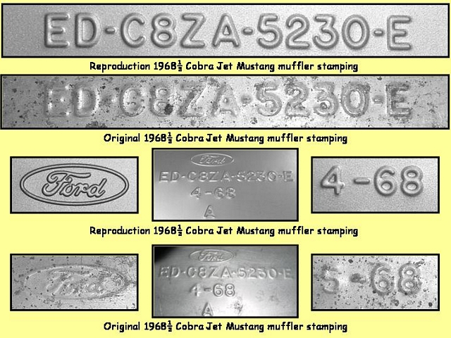 1968½ Shelby GT500KR and 1968½ Cobra Jet Mustang Transverse Muffler ...